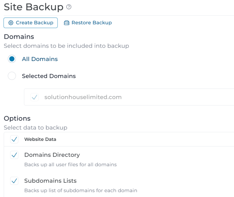 How to Back Up Your Files in DirectAdmin